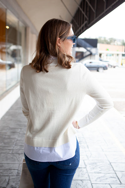 2 Tone V-Neck W. Shirting – à bientôt